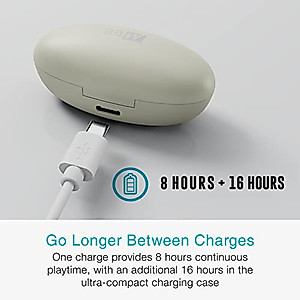 MEE audio Pebbles True Wireless Earbuds - Bluetooth 5.3 Low Profile in Ear Lightweight Headphones with Headset Microphone & Call Noise Reduction for Gym/Workouts/Sports and Gaming, Sandstone