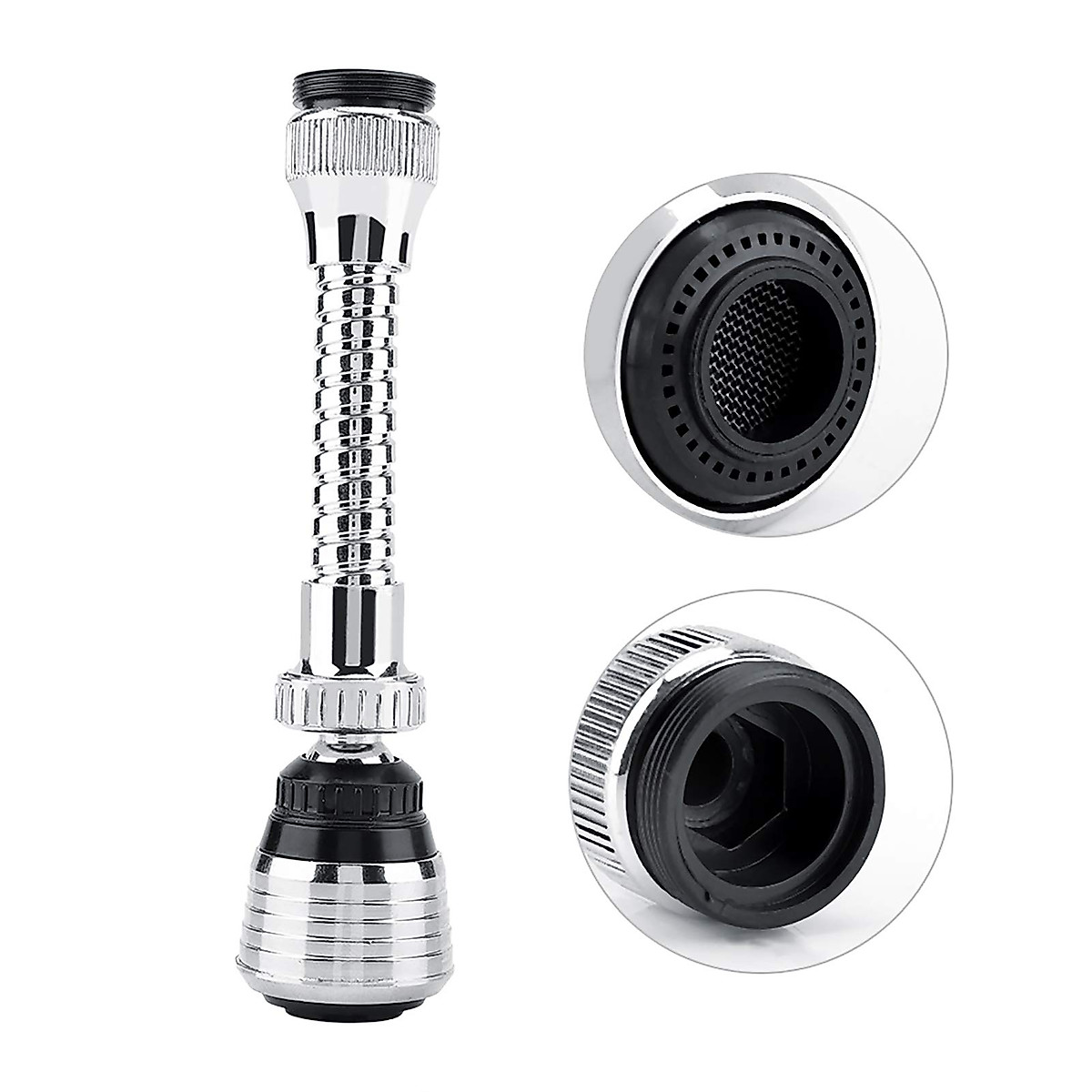 360 Degree Swivel Sink Faucet Aerator, for Home Kitchen Bathroom Sink Tap Head (with Movable Hose Adapter Attachments),High Pressure Bathtub Nozzle Rotate Replacement