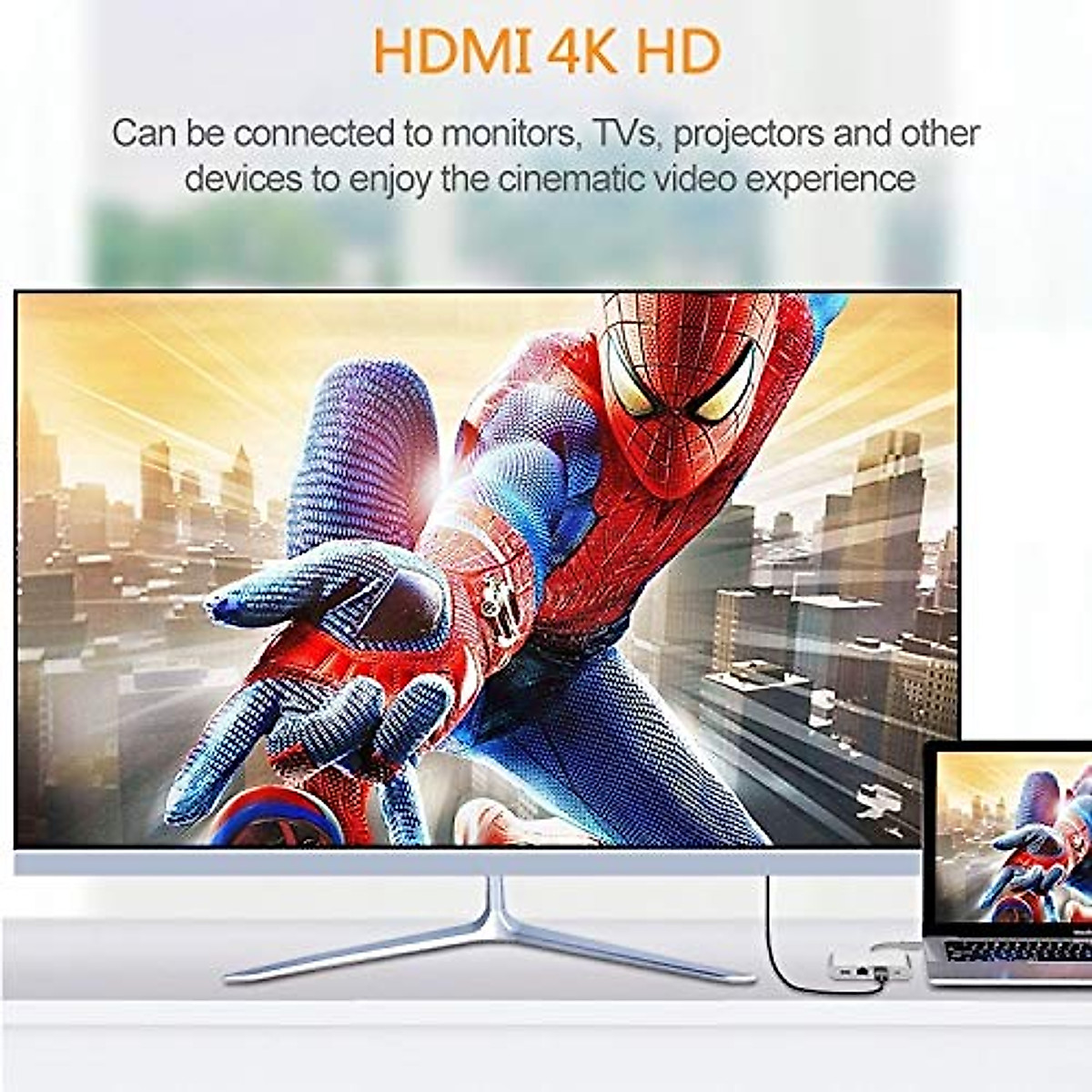 Leya-US Spare Part HW-TC42 4 in 1 Type-C/USB-C Multifunctional Extension HUB Adapter