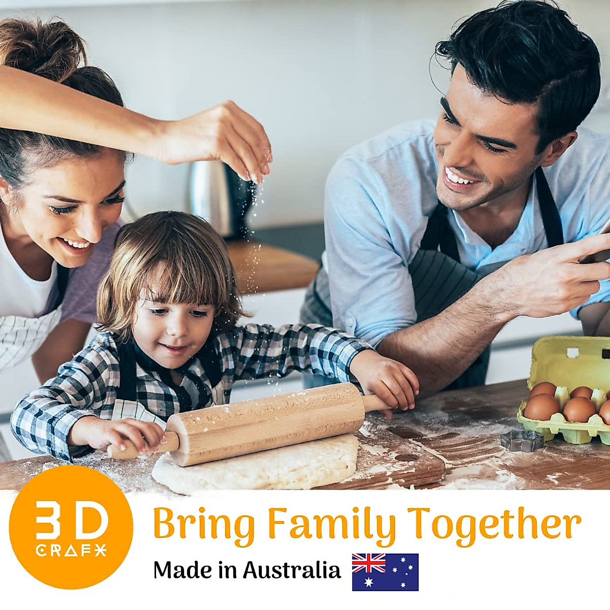 3dcrafx Cartepilla Worm Cookie Cutter and Stamp Set for Baby Shower, Cookie Mould, Professional Baking Dough Tools