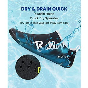 BALLOP Aqua Shoes Quick-Dry Non-Slip Water for Women Men Men's Size Mens Beach Womens Swim Socks Fishing Vacation Essentials feet Adult Swimming agua para wear Lake Woman Foot Fish flip Flops