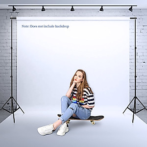 Walk Fly Backdrop Stand, 2x2m Adjustable Photography Muslin Background Support System Stand with Spring Clamps for Photo Video Studio Shooting, Christmas Parties Wedding