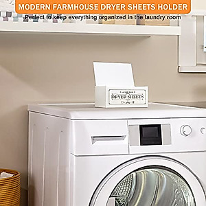 Acrylic Laundry Dryer Sheets Holder Fabric Softener Dispenser with Lid for Laundry Room Decor, Clear Fabric Softener Sheets Container Box Laundry Organization and Storage