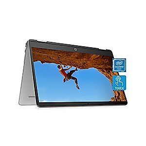 HP Chromebook x360 14 Laptop, Intel Celeron Processor, 4 GB RAM, 32 GB eMMC, 14” HD (1366 x 768), Chrome OS, Webcam & Dual Mics, Work, Entertainment, School, Long Battery Life (14a-ca0040nr, 2021)