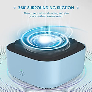 YALIYA Multifunctional Smokeless Ashtray Negative Ion Air Fresher Smoke Grabber Air Purifier Ash Tray for Smoker Home Office Car