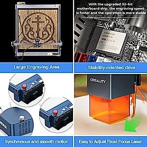 Kumin 10W Laser Engraver, Ultra Accurate Machine Laser Cutter and Engraver Machine Support Lightburn, Robust Design Laser Engraver for Wood and Metal, Vinyl, Acrylic, Basswood, Paper