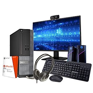 Dell Optiplex 3020 Desktop Computer | Quad Core Intel i5 (3.2) | 16GB DDR3 RAM | 500GB SSD Solid State | Windows 10 Professional | 22in LCD Monitor| Office 365 | Remote Desktop PC (Renewed)