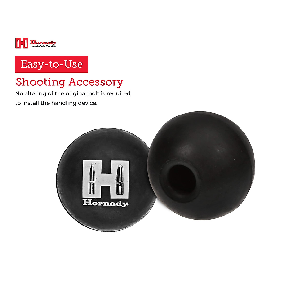 Hornady Lock-N-Load Bolt Ball – A Firearm Accessory for Faster Reloads – Easy Grip When Shooting with Gloves, Ideal for Hunting – Item No. 99123