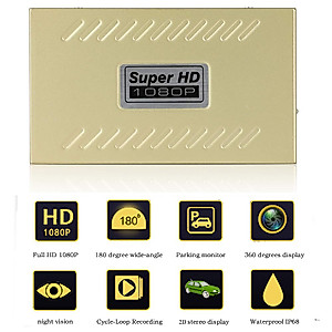 WeniChen 360 Degree Bird View Car Parking Assistance Panoramic View All Round 4 HD Camera System with DVR Parking Monitoring Driving Record for All Car