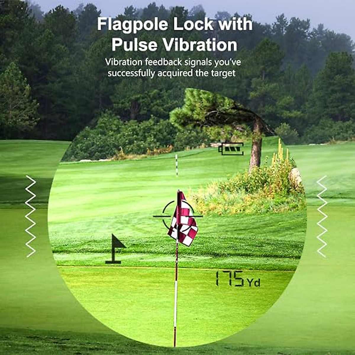 PEAKPULSE Golf Laser Rangefinder for Golf Range Finder Distance Finder with Slope Mode, Flag Pole Locking Vibration︱Fast Focus System