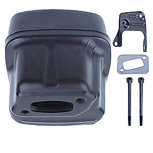Adefol Exhuast Muffler kit for Husqvarna 340 345 346XP 351 353 Chainsaw Replaces for Jonsered 2150 2153 544028301 with Gasket Bracket Screw Garden Power Tools