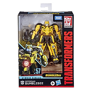 Transformers Toys Studio Series 57 Deluxe Class Bumblebee Movie Offroad Bumblebee Action Figure – Adults and Kids Ages 8 and Up, 4.5-inch