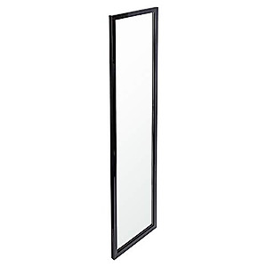 Truu Design Over-The-Door Classic Full Length Mirror,12 x 48 inches, Black, Wall Mounted Mirror, Large Body Mirror with Rectangular Framed for Bedroom Bathroom Living Room Décor