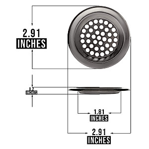 Hair Wig Drain Catcher, Bathroom Sink Strainer Stainless Steel, Drain Protectors Bath Tub 2.5", Drain Catcher Drain Hole Cover Metal (Pack of 3)