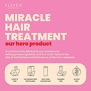 ELEVEN AUSTRALIA Miracle Hair Treatment Protect & Repair Hair Before Styling - 4.2 Fl Oz