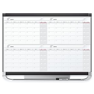 Quartet Dry Erase Calendar Board, Magnetic Whiteboard Planner, 3' x 2', 4 Months, Total Erase Surface, Prestige 2 (4MCP23P2)