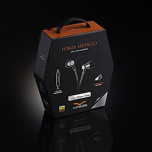 V-MODA Forza Metallo In-Ear Headphones with 3-Button Remote & Microphone - Apple Devices, Gunmetal Black
