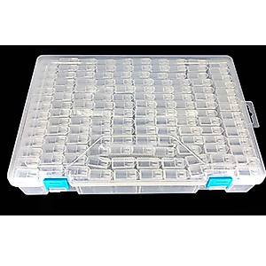 5D Diamond Painting Storage Container, Transparent Grids Plastic Small Jewelry Organizer for Beads Seeds Rhinestones
