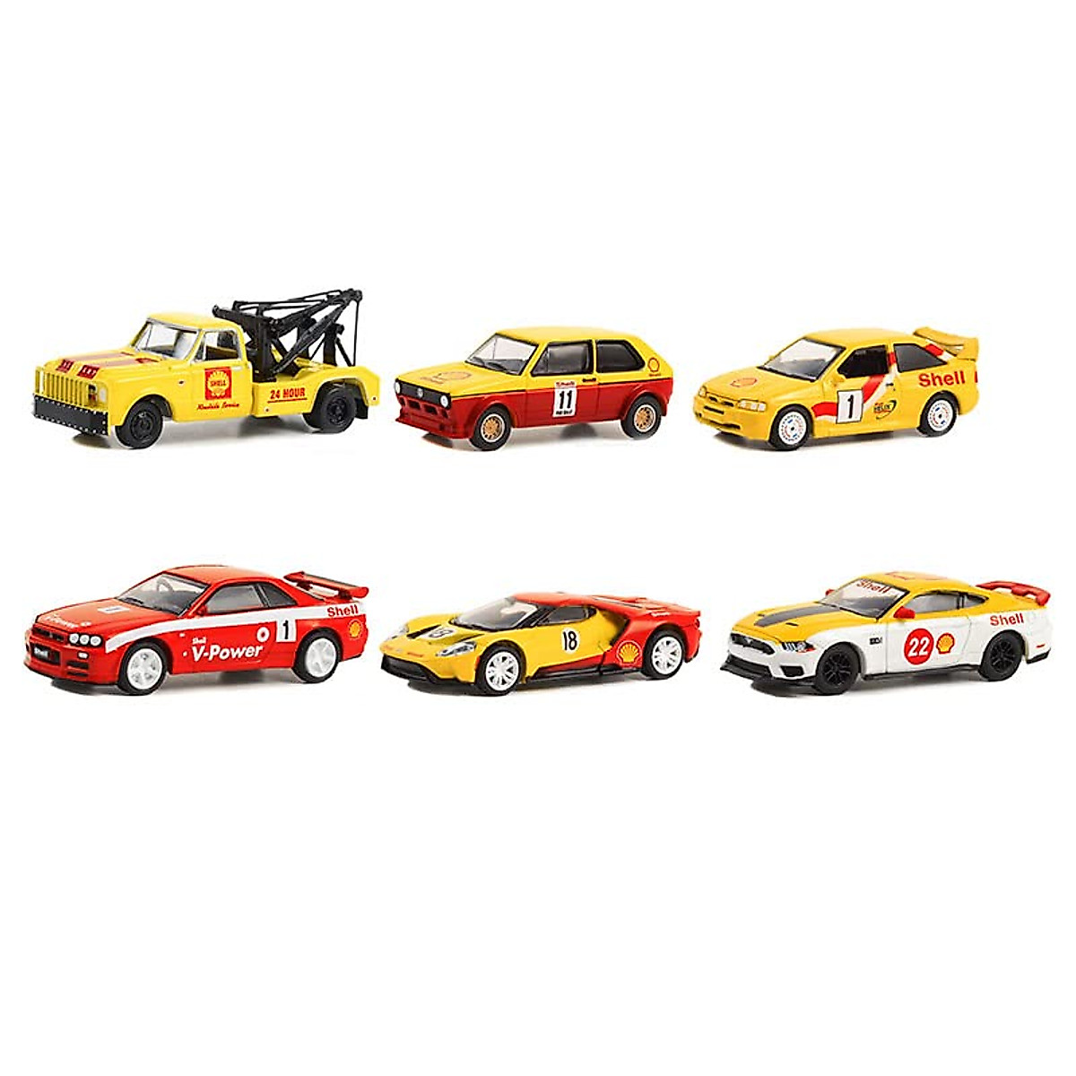 Greenlight 41125 Shell Oil Special Edition Series 1 Complete Set of Six (6) Diecast Models 1:64 Scale