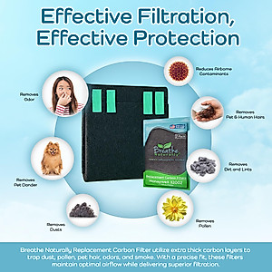 Breathe Naturally - Carbon Prefilter for Honeywell Air Purifier - Compatible with Honeywell 32002 Series Air Purifiers - Honeywell Air Purifier Pre Filter Replacement - (6 x 48 x 0.2 Inch, 2 Pack)