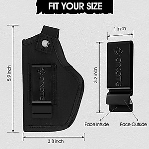 2 Pack Upgrade Concealed Carry Gun Holster for Men Women, Universal IWB OWB Pistols Holsters Right/Left Hand Draw Fits S&W M&P Shield 9MM Glock 17 19 26 27 42 43 Subcompact Compact Mid-Sizes Handguns