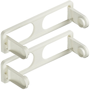 DecorRack Wall Mount Paper Towel Holder, Flexible Shatterproof -BPA Free- Plastic, Vertical or Horizontal Mount, Under Cabinet Folding Dispenser, Includes 2 Screws, Off White (2 Pack)