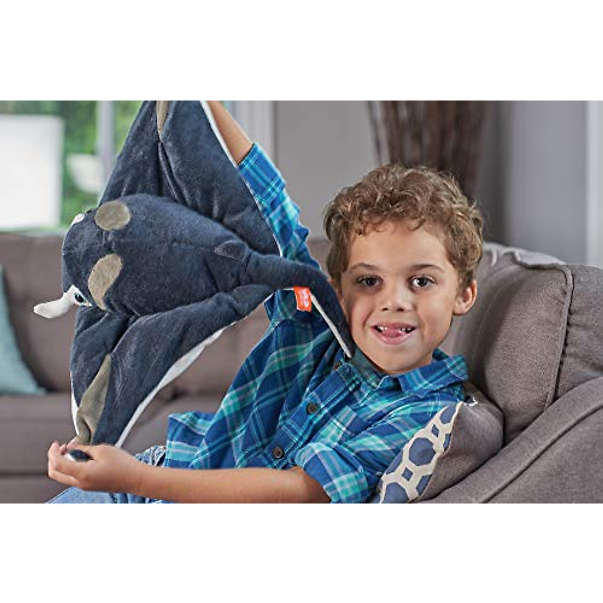 Wild Republic Manta Ray Cuddlekins, Stuffed Animal, 12 inches, Gift for Kids, Plush Toy, Fill is Spun Recycled Water Bottles (22475)