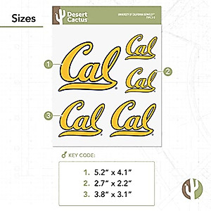 University of California Berkeley Sticker Golden Bears Cal UC Stickers Vinyl Decals Laptop Water Bottle Car Scrapbook T3 (Type 3-3)