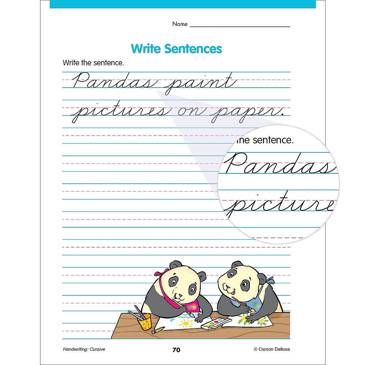 Carson Dellosa Cursive Handwriting Workbook for Kids, Grades 3-5 Cursive Letter Tracing Book, Cursive Handwriting Practice and Letter Tracing for Beginners Workbook for Homeschool or Classroom