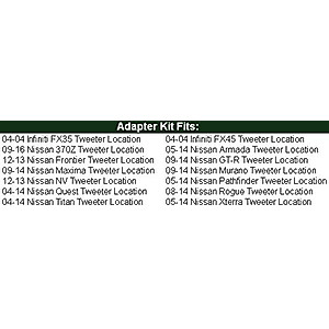 Exact Fit Tweeter/Speaker Adapter Spacer Rings For Infiniti And Fits Nissan - SAK047_125-2 Pair