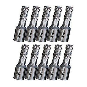 LYXC M2AL HSS Annular Cutter Set 50pcs 3/4'' Weldon Shank 1'' Cutting Depth 1/2" Cutting Diameter for Mag Drill Press