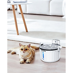 DiroPet 6 Pack Replacement Filters & 2 Pack Replacement Pre-Filter Sponges for 84Oz/2.5L Automatic Pet Fountain Cat Water Fountain