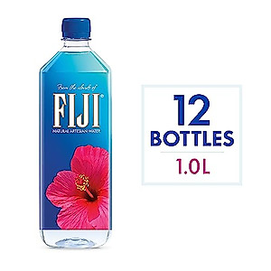 FIJI Natural Artesian Bottled Water 1 Liter / 33.8 Fl Ounce (Pack of 12)