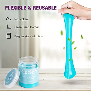 bedee Car Cleaning Gel Cleaning Putty: 2023 Upgraded Keyboard Cleaner Gel 3 Pack High Efficient Cleaning Reusable No Sticky Hands Dust Cleaning Gel for Car Interior Air Vent Keyboard Camera Printer