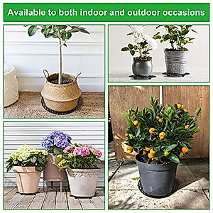 LISHINE 12 Pieces 12 Inch Plant Riser for Pots Indoor, Heavy Duty Plant Stands, Plant Level Pot Elevator for Indoor Outdoor Garden Flower, Patio & Deck Floor Protector