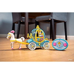 Jada Toys Disney Princess Cinderella Horse-Drawn Carriage RC Radio Control Vehicle, Toys for Kids