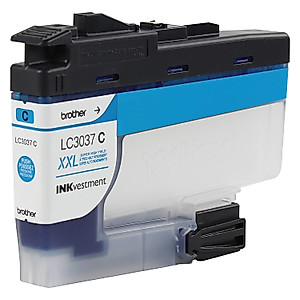 Brother Genuine LC3037C, Single Pack Super High-Yield Cyan INKvestment Tank Ink Cartridge, Page Yield Up to 1,500 Pages, LC3037, Amazon Dash Replenishment Cartridge