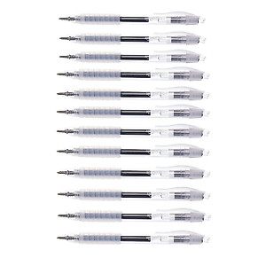 Amazon Basics Retractable Gel Pens - Medium Point, 12 Count, Black