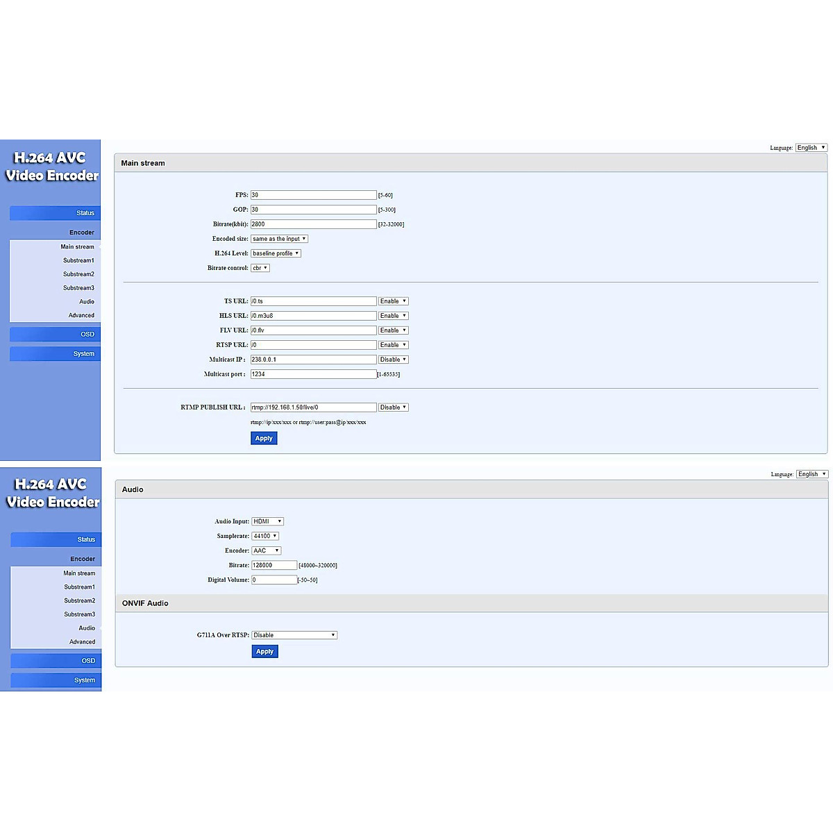 iseevy H.264 HDMI Video Encoder for IPTV, Live Stream, Broadcast Support RTMP RTMPS RTSP UDP HTTP FLV HLS TS Protocols and Live Platforms