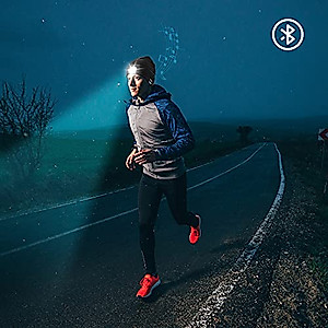 Ocatoma Bluetooth Beanie Hat with Light Headphone Unique Tech Gifts for Men Dad Him Teenage Women Christmas Stocking Stuffers Grey