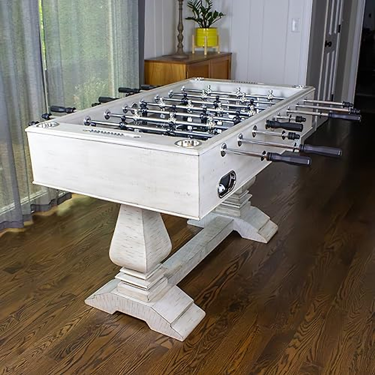Hathaway Montecito 55-in Premium Competition Foosball Table, Arcade Table Soccer for Game Rooms, includes (2) Foosballs and - Driftwood