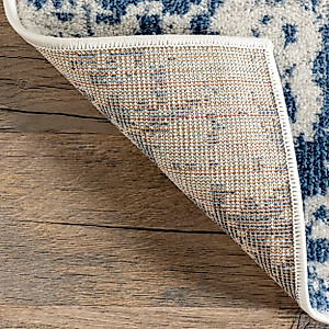 nuLOOM Deedra Modern Abstract Area Rug - 8x10 Area Rug Modern/Contemporary Blue/Ivory Rugs for Living Room Bedroom Dining Room Kitchen