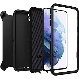 OtterBox Defender Series Screenless Edition Case for Samsung Galaxy S21 5G (Only) - Holster Clip Included - Non-Retail Packaging - Black