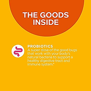 OLLY Probiotic Gummy, Immune and Digestive Support, 1 Billion CFUs, Chewable Probiotic Supplement, Mango, 25 Day Supply - 50 Count