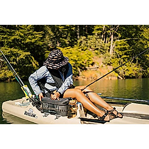 Perception Kayaks Outlaw 11.5 | Sit on Top Fishing Kayak | Fold Away Lawn Chair Seat | 4 Rod Holders | Integrated Tackle Trays | 11' 6"" | Dapper"