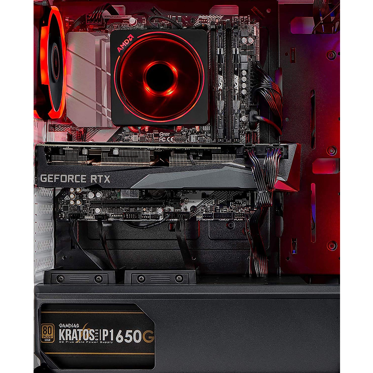 Skytech Chronos Gaming PC Desktop - AMD Ryzen 7 3700X 3.6GHz, RTX 3070 8GB, 16GB DDR4 3200, 1TB NVME, 650W Gold PSU, Windows 10 Home 64-bit, Black