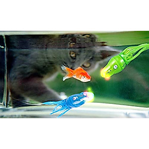 Diving Squid Pool Bath Toys for Kids,Electric Octopus Diving Fish,Torpedo Summer Toys, Swimming Training Pool Game for Learning to Swim,Squid Underwater Toys for Kids and Adults(8.3in,Blue)