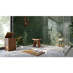 AquaTeak Patented Moa Oval Teak Shower Organizer