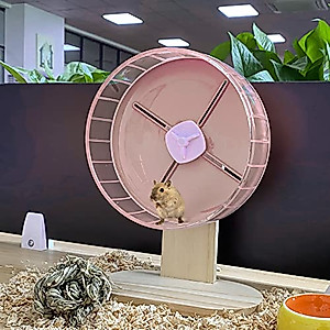 Hamster Silent Exercise Wheel Quiet Spinning Candy-Color Running Wheels with Height-Adjustable Stand for Hamster Gerbils Dwarf Hamster Mice Rat Teddy Hamster