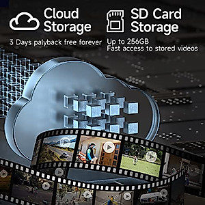 Security Cameras Wireless Outdoor, 2K Battery Powered Camera for Home Security with IP65, SD/ Free Cloud Storage, No Monthly Fee, AI Motion Detection, Color Night Vision, 2-Way Audio (BW4-G-3Pack)